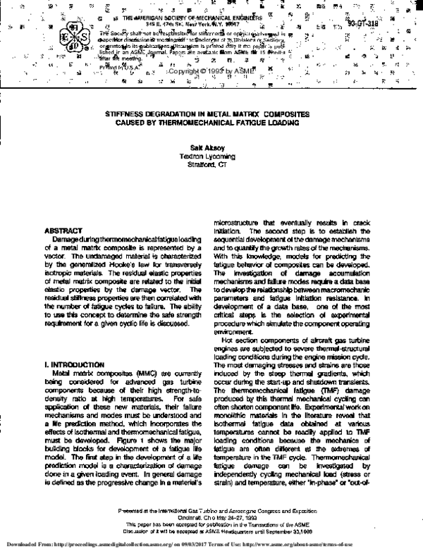 (PDF) Stiffness Degradation in Metal Matrix Composites Caused by ...