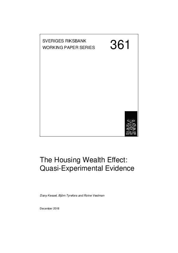 (PDF) The Housing Wealth Effect: Quasi-Experimental Evidence