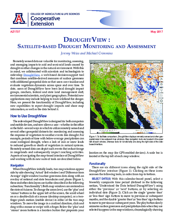 (PDF) DroughtView: Satellite Based Drought Monitoring and Assessment