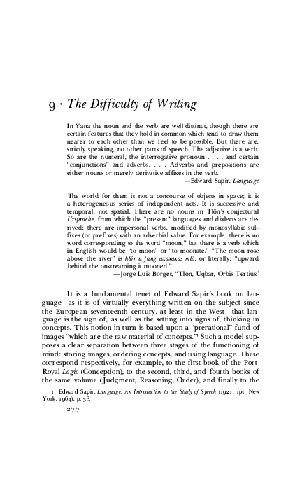 (PDF) 9. The Difficulty of Writing