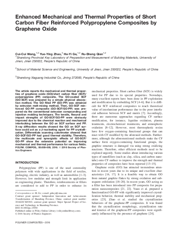 (PDF) Enhanced mechanical and thermal properties of biodegradable poly ...