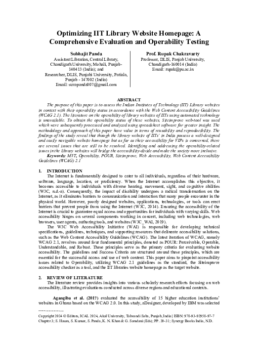(PDF) Optimizing IIT Library Website Homepage: A Comprehensive ...