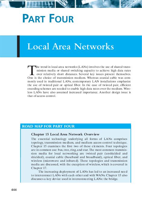 (PDF) Local Area Networks ROAD MAP FOR PART FOUR Chapter 15 Local Area Network Overview