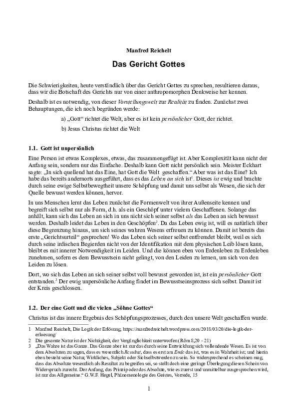 (PDF) Das Gericht Gottes