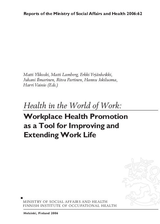 (PDF) Workplace Health Promotion as a Tool for Improving and Extending ...