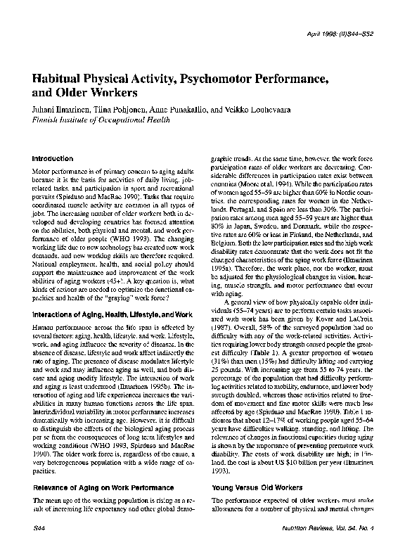 (PDF) Habitual Physical Activity, Psychomotor Performance, and Older ...