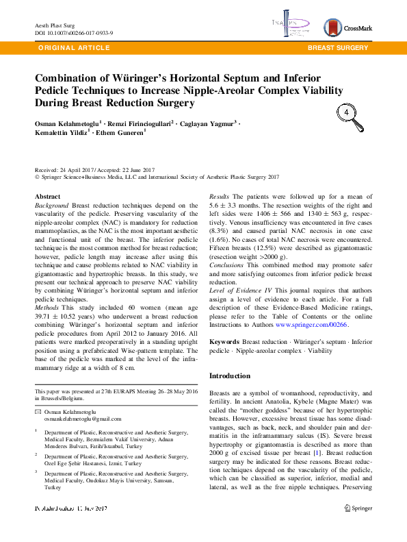 (PDF) Combination of Würinger’s Horizontal Septum and Inferior Pedicle ...