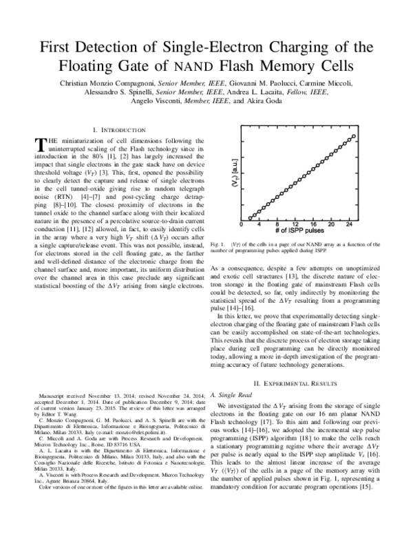 (PDF) First Detection of Single-Electron Charging of the Floating Gate ...