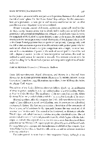 (PDF) Codex Telleriano-Remensis: Ritual, Divination, and History in a ...