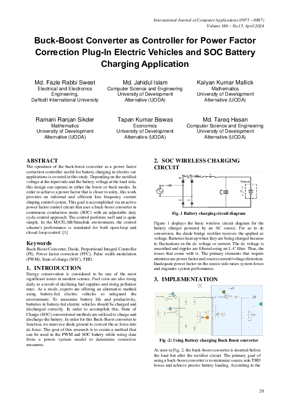 (PDF) Buck-Boost Converter as Controller for Power Factor Correction Plug-In Electric Vehicles ...