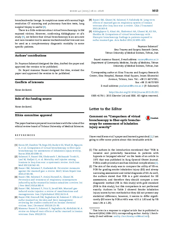 (PDF) Comment on “Comparison of virtual bronchoscopy to fiber-optic ...