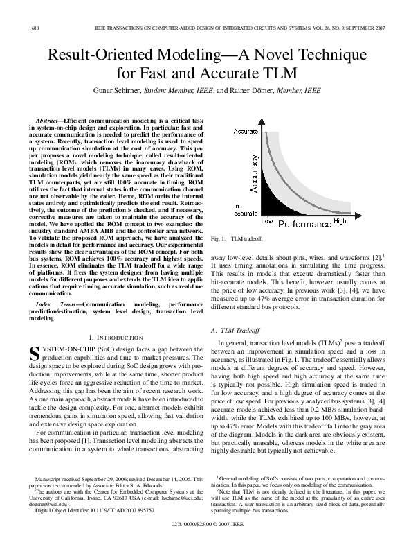 (PDF) Result-Oriented Modeling—A Novel Technique for Fast and Accurate TLM