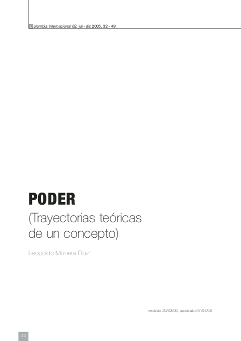 (PDF) Poder (Trayectorias teorias de un concepto)
