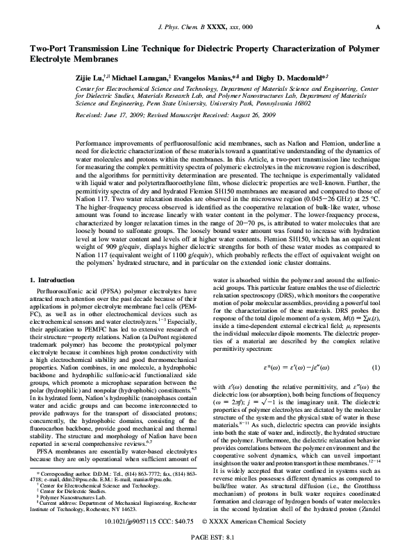 (PDF) Two-Port Transmission Line Technique for Dielectric Property ...