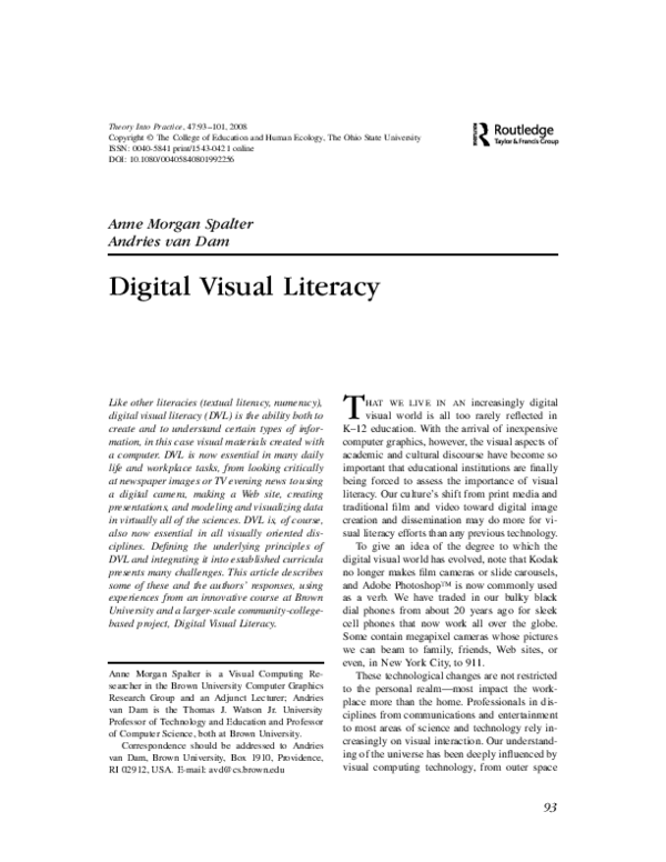 (PDF) Digital Visual Literacy