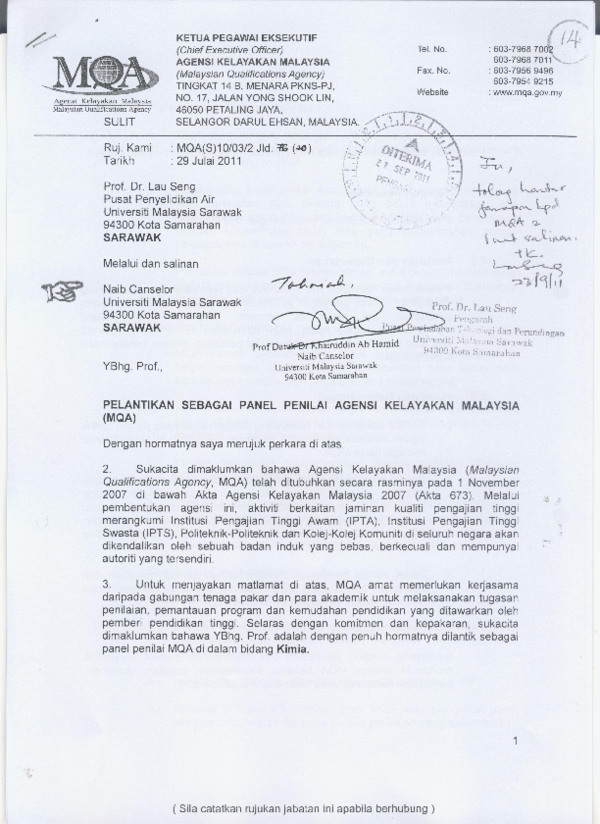 (PDF) Panel Penilai Agensi Kelayakan Malaysia (MQA), 2011