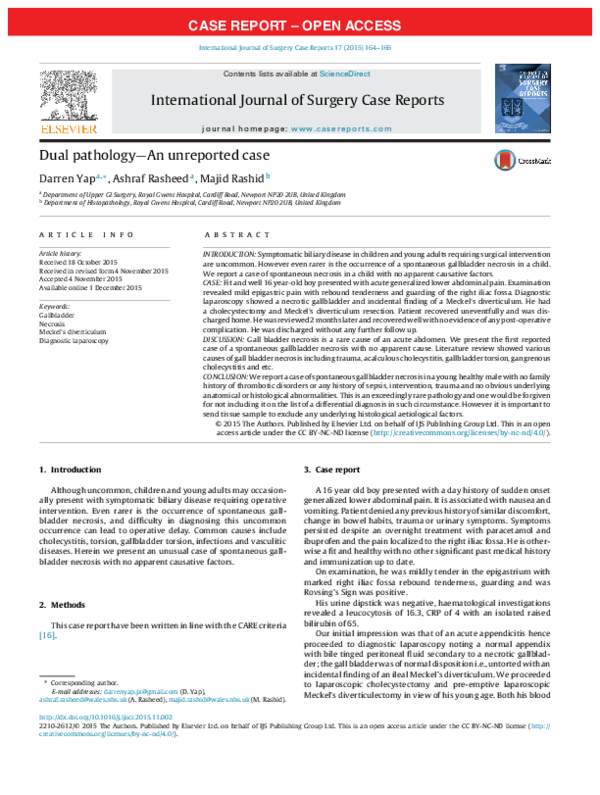 (PDF) Dual pathology—An unreported case | Ashraf Rasheed - Academia.edu