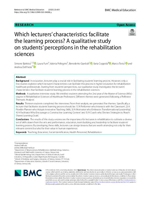 (PDF) Which lecturers’ characteristics facilitate the learning process ...