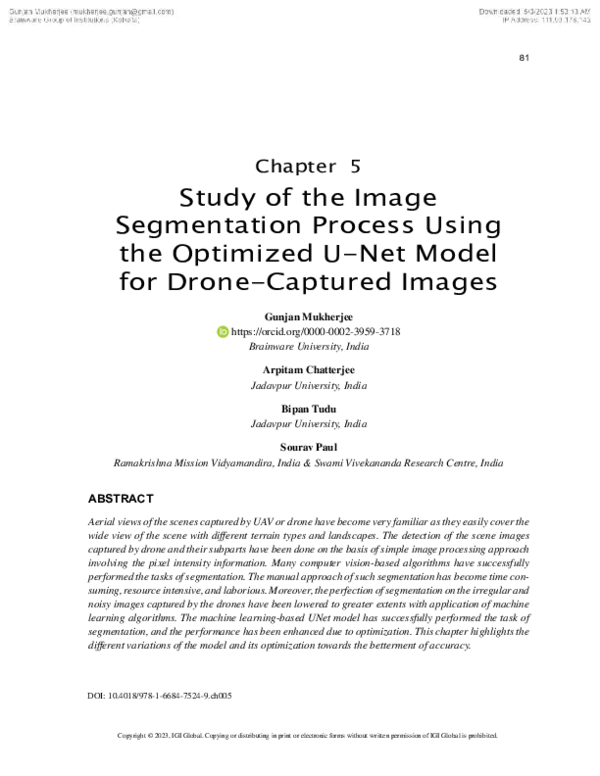 (PDF) Study of the Image Segmentation Process Using the Optimized U-Net ...