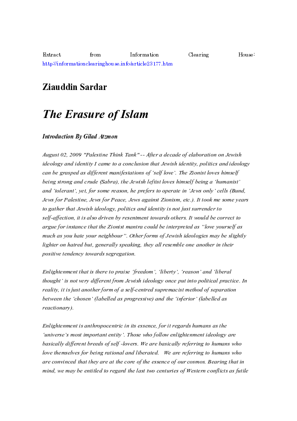 (PDF) The erasure of Islam