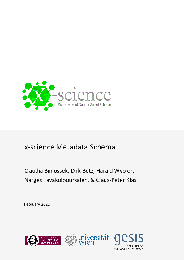 (PDF) x-science Metadata Schema