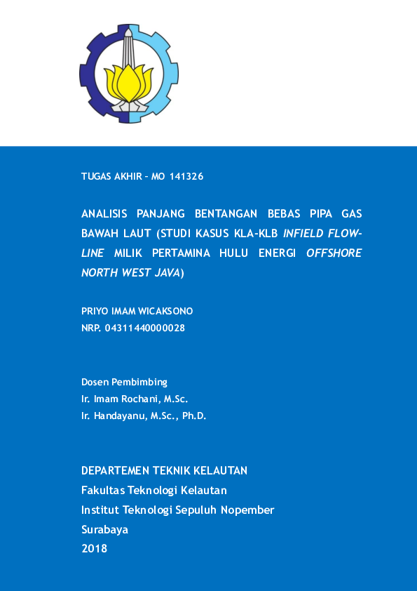 (PDF) Analisis Panjang Bentangan Bebas Pipa Gas Bawah Laut (Studi Kasus ...