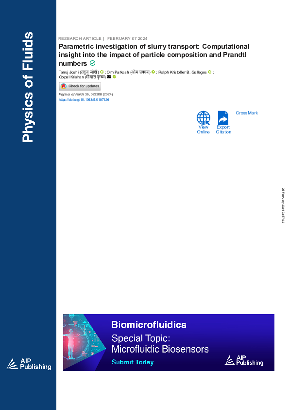 (PDF) Parametric investigation of slurry transport: Computational insight into the impact of ...