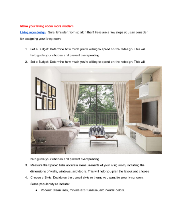 (PDF) Living room design