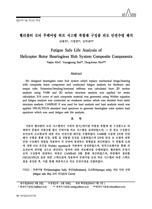 (PDF) Fatigue Safe Life Analysis of Helicopter Rotor Bearingless Hub ...