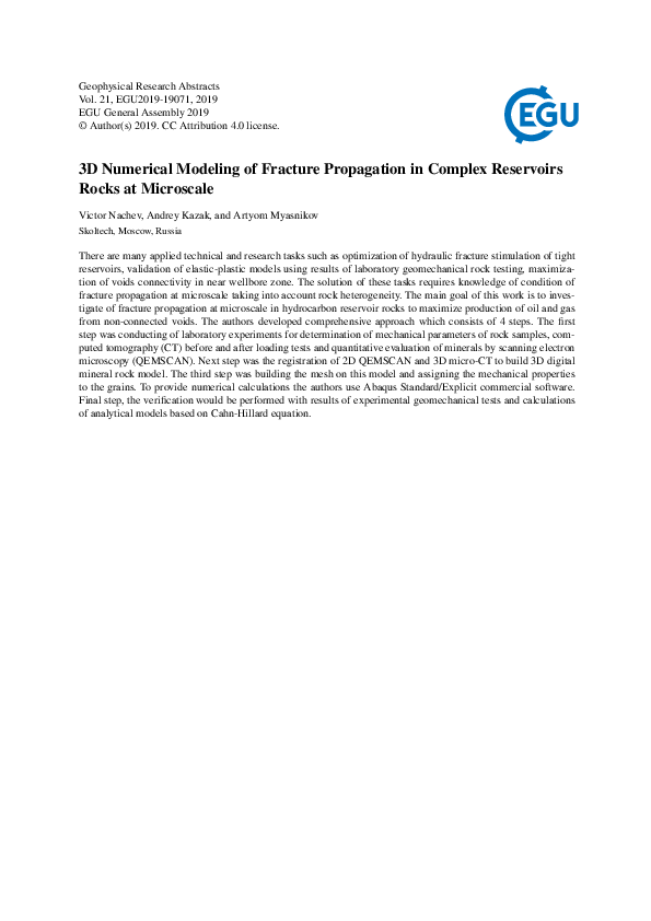 (PDF) 3D Numerical Modeling of Fracture Propagation in Complex ...