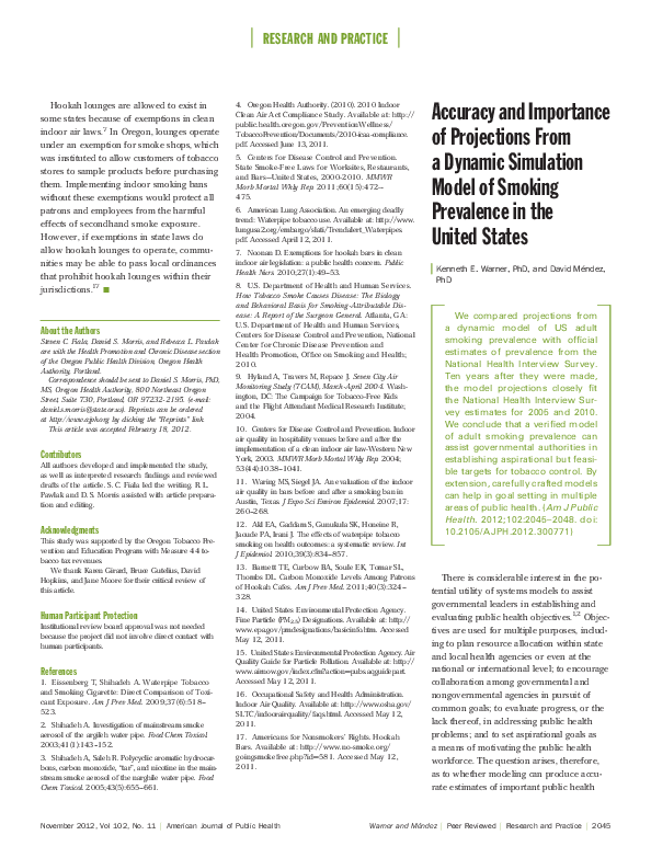 (PDF) Accuracy and Importance of Projections From a Dynamic Simulation ...