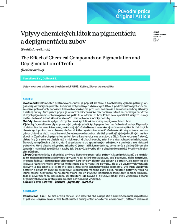 (PDF) The Effect of Chemical Compounds on Pigmentation and ...