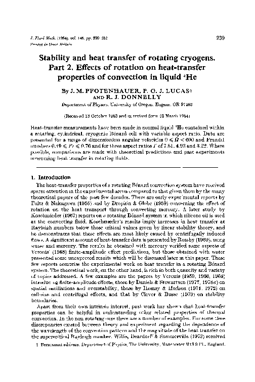 (PDF) Stability and heat transfer of rotating cryogens. Part 2. Effects of rotation on heat ...
