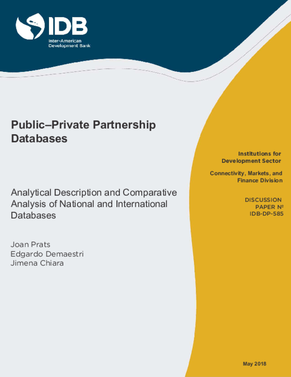 (PDF) Public-Private Partnership Databases: Analytical Description and Comparative Analysis of ...
