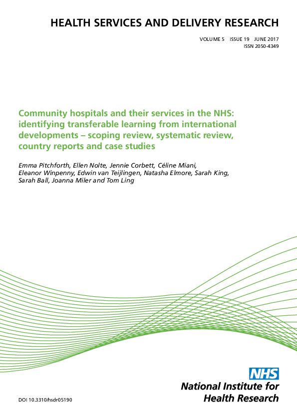 (PDF) Community hospitals and their services in the NHS: identifying ...