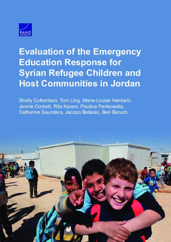 (PDF) Evaluation of the Emergency Education Response for Syrian Refugee ...