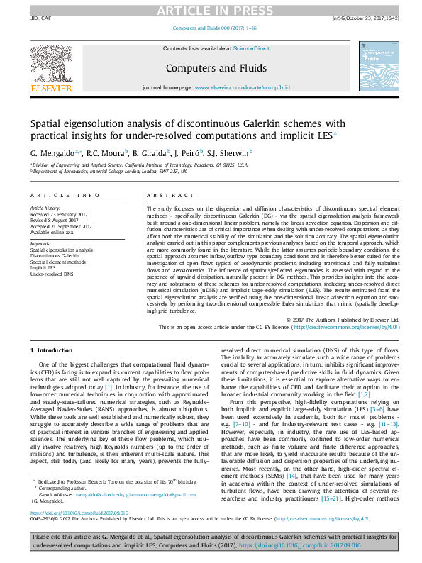 (PDF) Spatial eigensolution analysis of discontinuous Galerkin schemes with practical insights ...