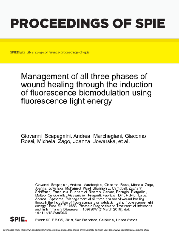 (PDF) Management of all three phases of wound healing through the ...