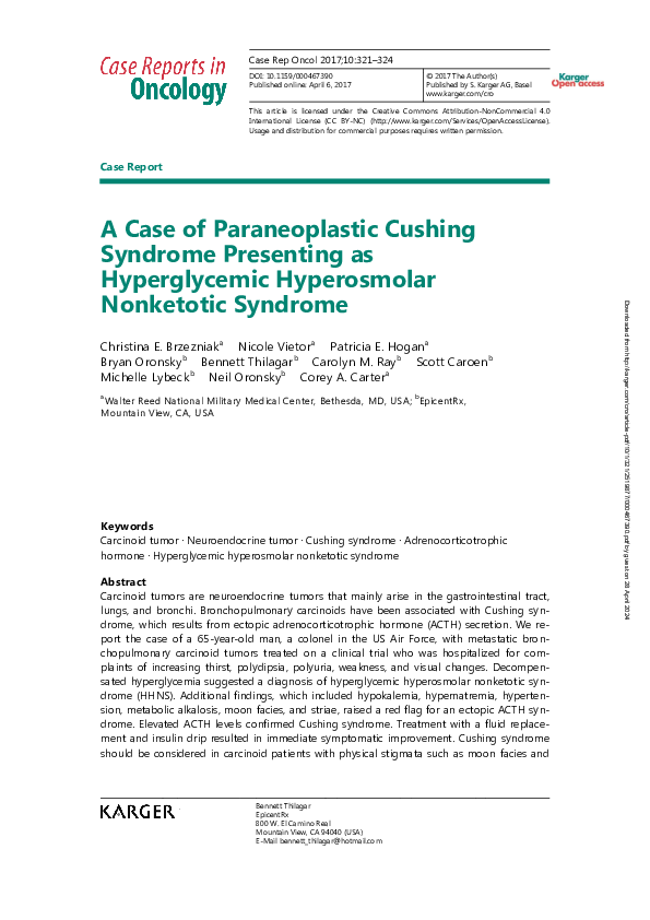 (PDF) A Case of Paraneoplastic Cushing Syndrome Presenting as ...