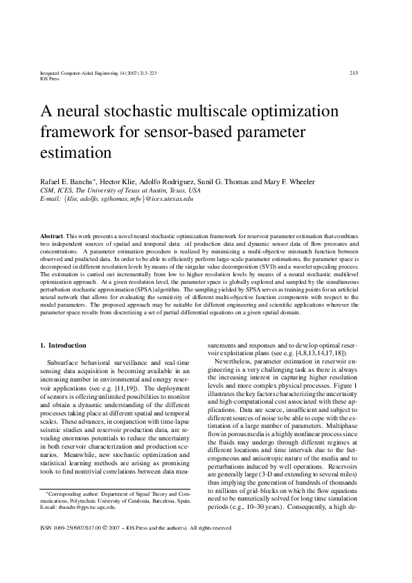 (PDF) A neural stochastic multiscale optimization framework for sensor-based parameter estimation