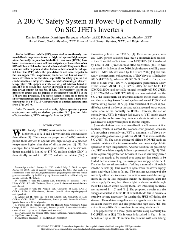 (PDF) A 200 °C Safety System at Power-Up of Normally On SiC JFETs ...