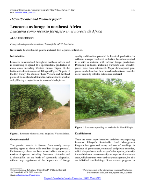 (PDF) The nutritive value and forage productivity of Leucaena leucocephala