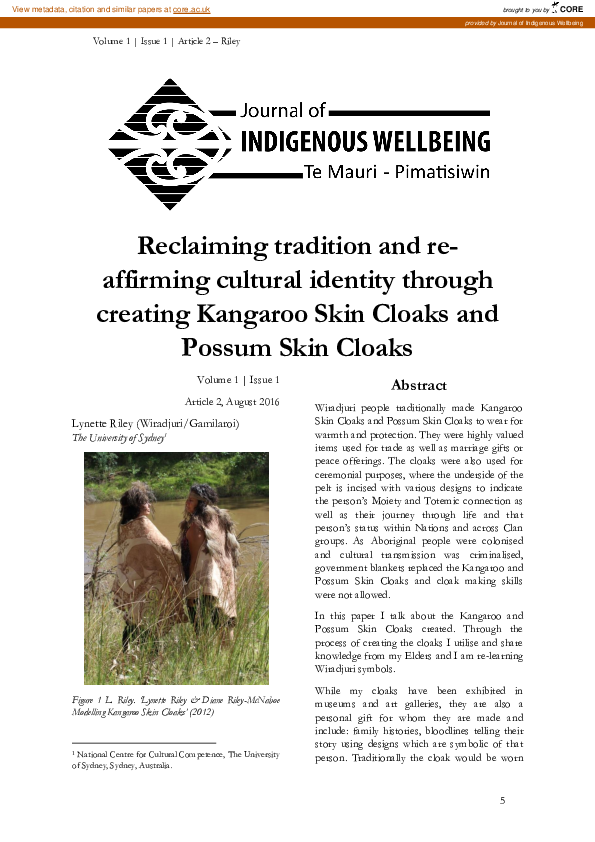 (PDF) Reclaiming tradition and re-affirming cultural identity through ...