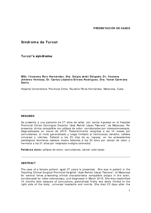 (PDF) Síndrome de Turcot