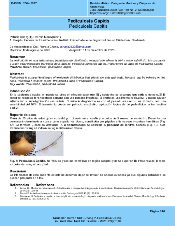 (PDF) Pediculosis Capitis