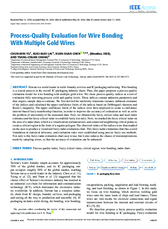 (PDF) Process-Quality Evaluation for Wire Bonding With Multiple Gold Wires