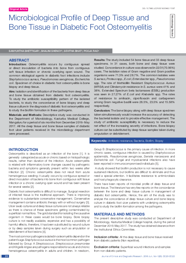 (PDF) Microbiological Profile of Deep Tissue and Bone Tissue in ...