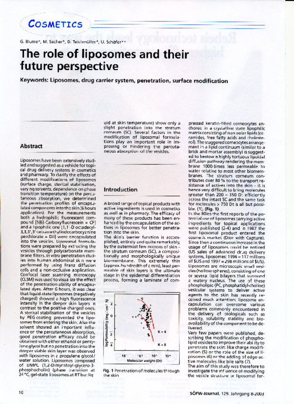 (PDF) The role of liposomes and their future perspective