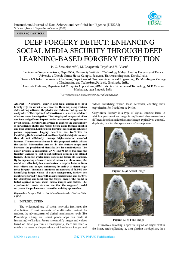 Pdf Deep Forgery Detect Enhancing Social Media Security Through Deep Learning Based Forgery