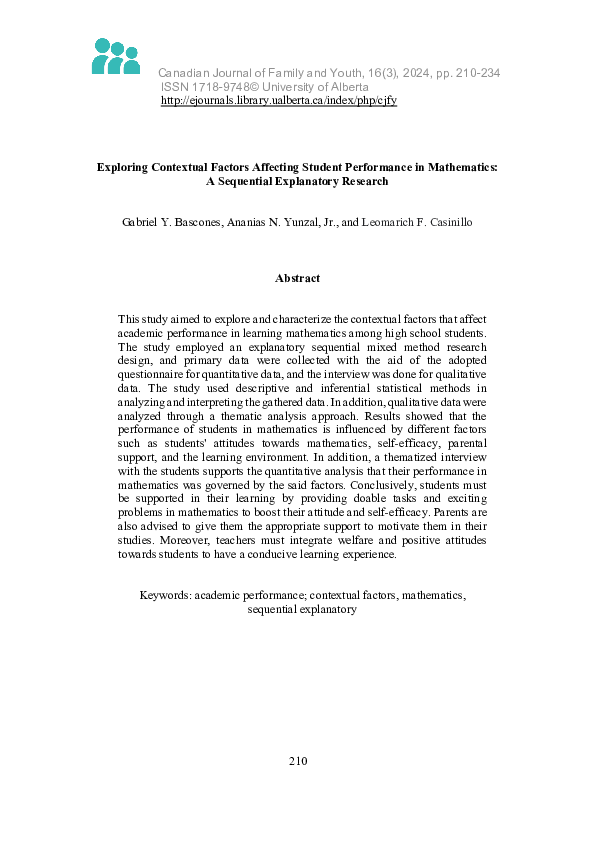 (PDF) Exploring Contextual Factors Affecting Student Performance in ...